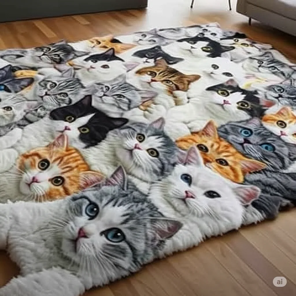 Furry Cat Themed Rugs: Whisker-Inspired Style for Your Floors