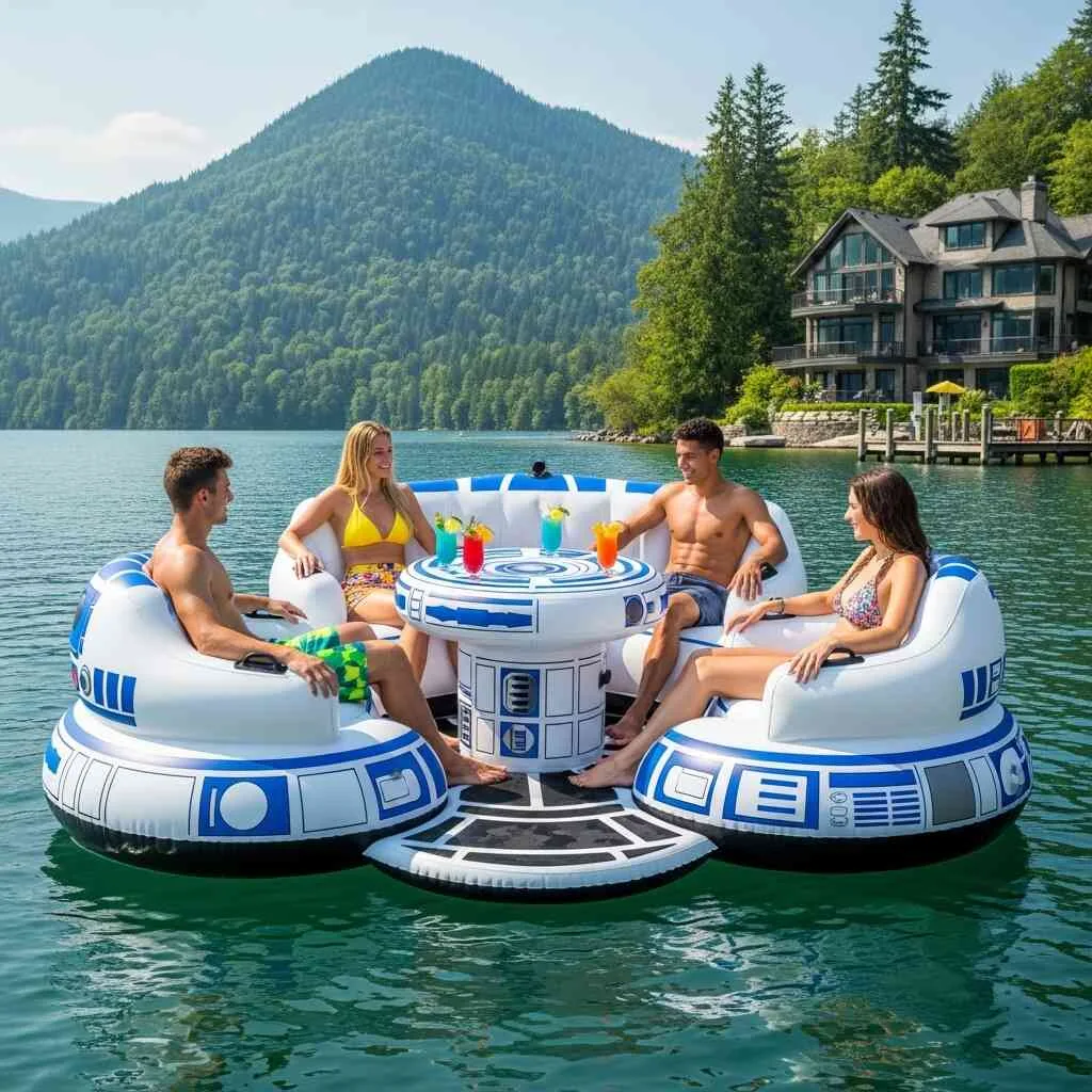 Dive into the Fun: Experience the Magic of Inflatable Star Wars Lake Floats for Your Summer ...