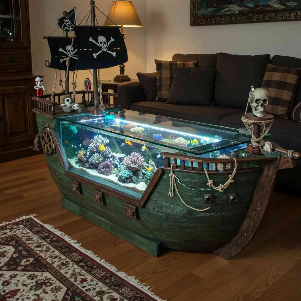 Dive Into Unique Decor: The Fascinating World of Pirate Ship Aquarium ...