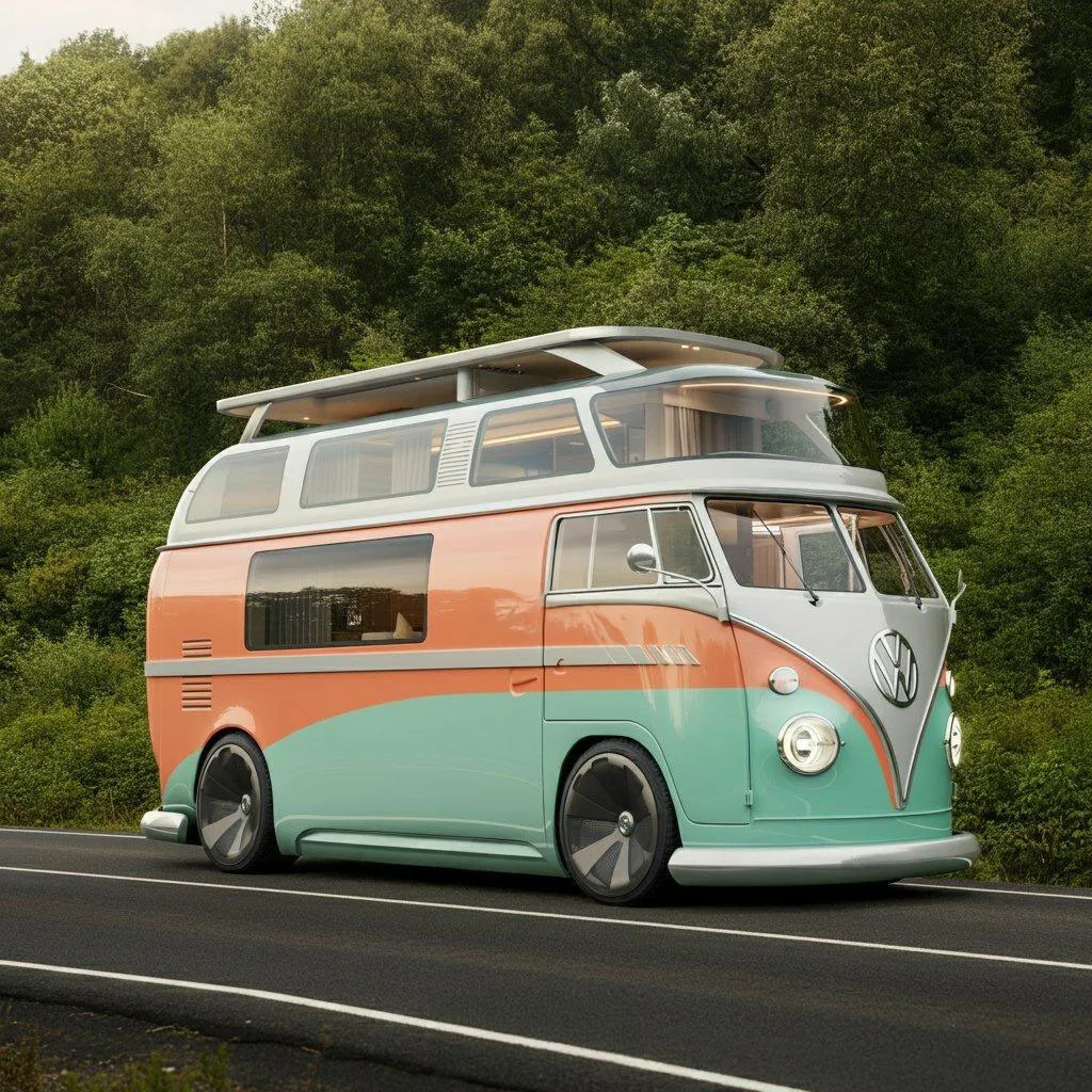 Navigating the Future: The VW Bus Inspired Futuristic RV Redefining Road Travel