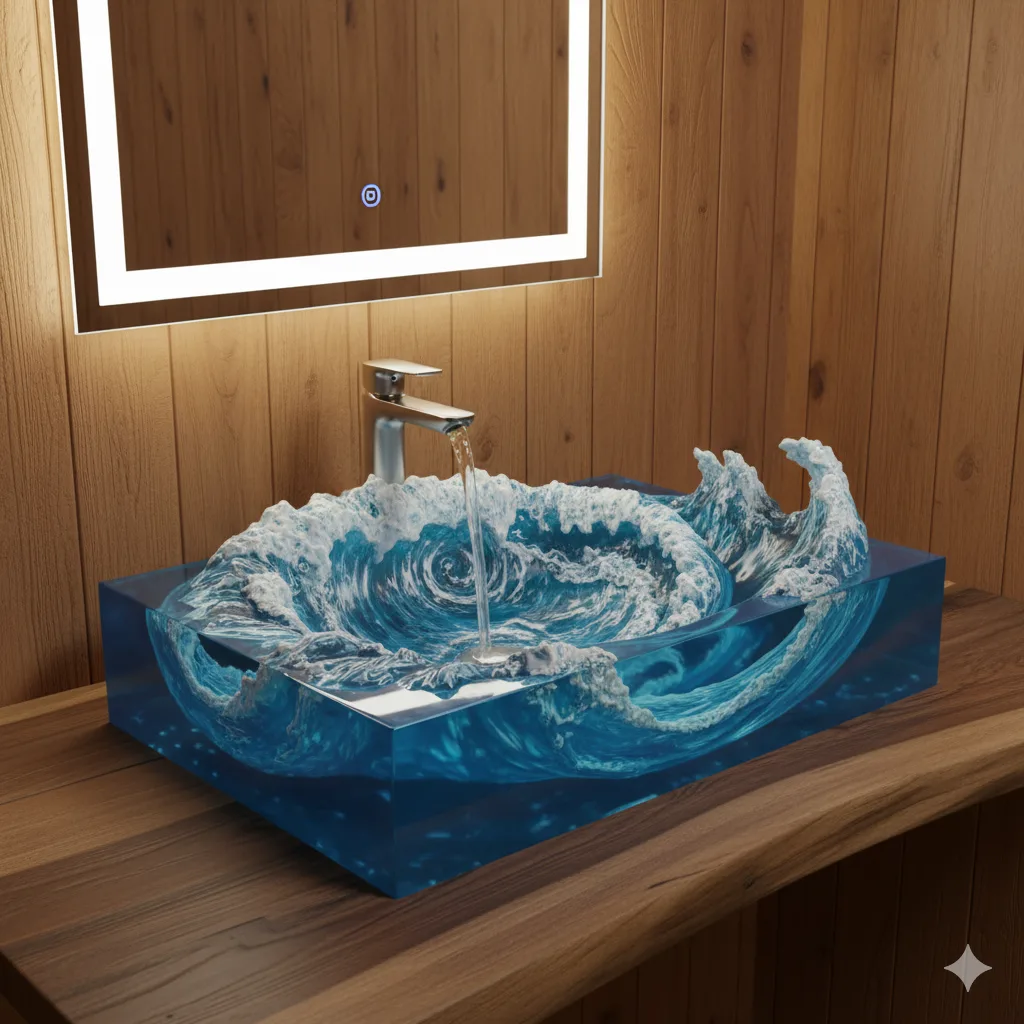 Dive Into Beauty - Discovering the Charm of Epoxy Ocean Wave Sinks for ...