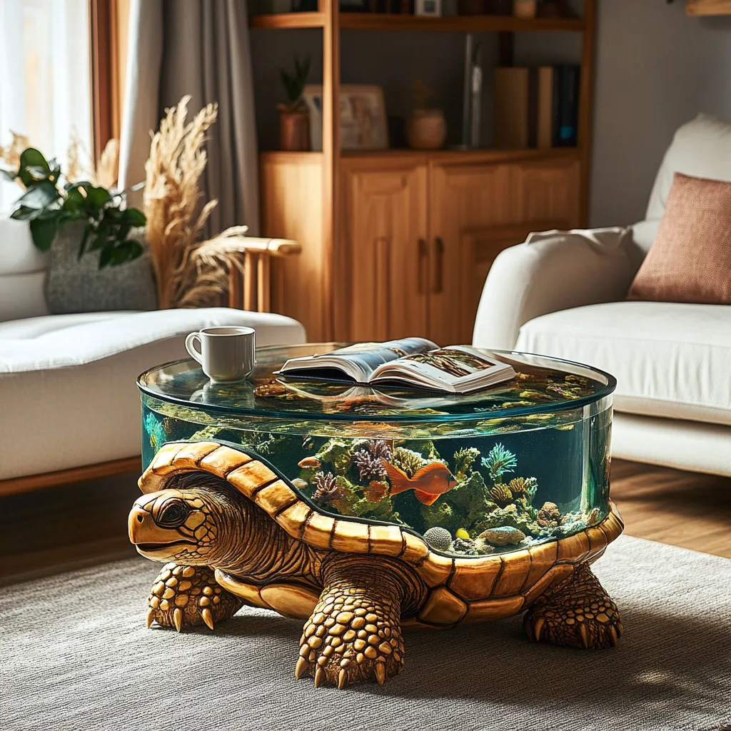 Dive Into Elegance - How Turtle Aquarium Coffee Tables Bring Nature and ...