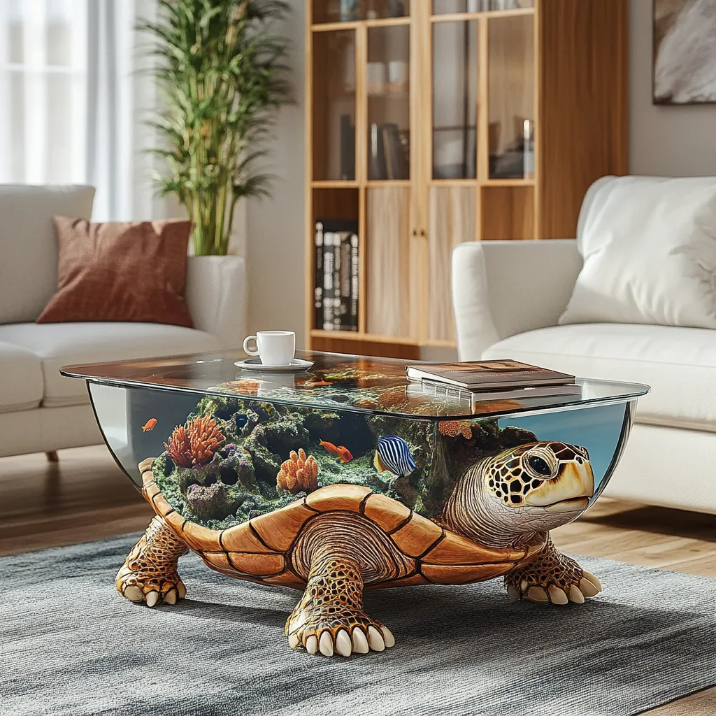 Dive Into Elegance - How Turtle Aquarium Coffee Tables Bring Nature and ...