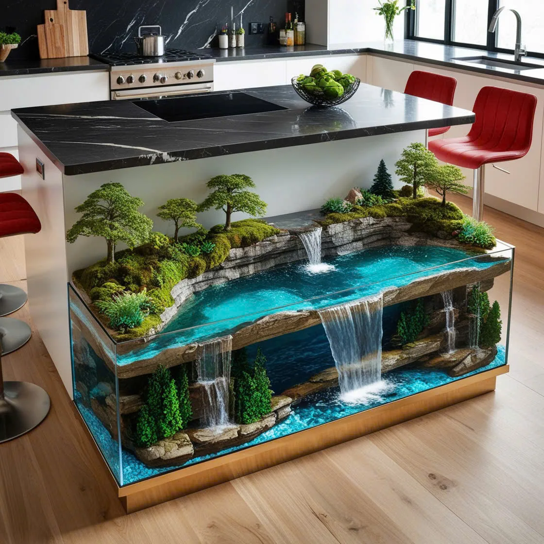 Elevate Your Kitchen Design with Waterfall Kitchen Islands: The Perfect ...