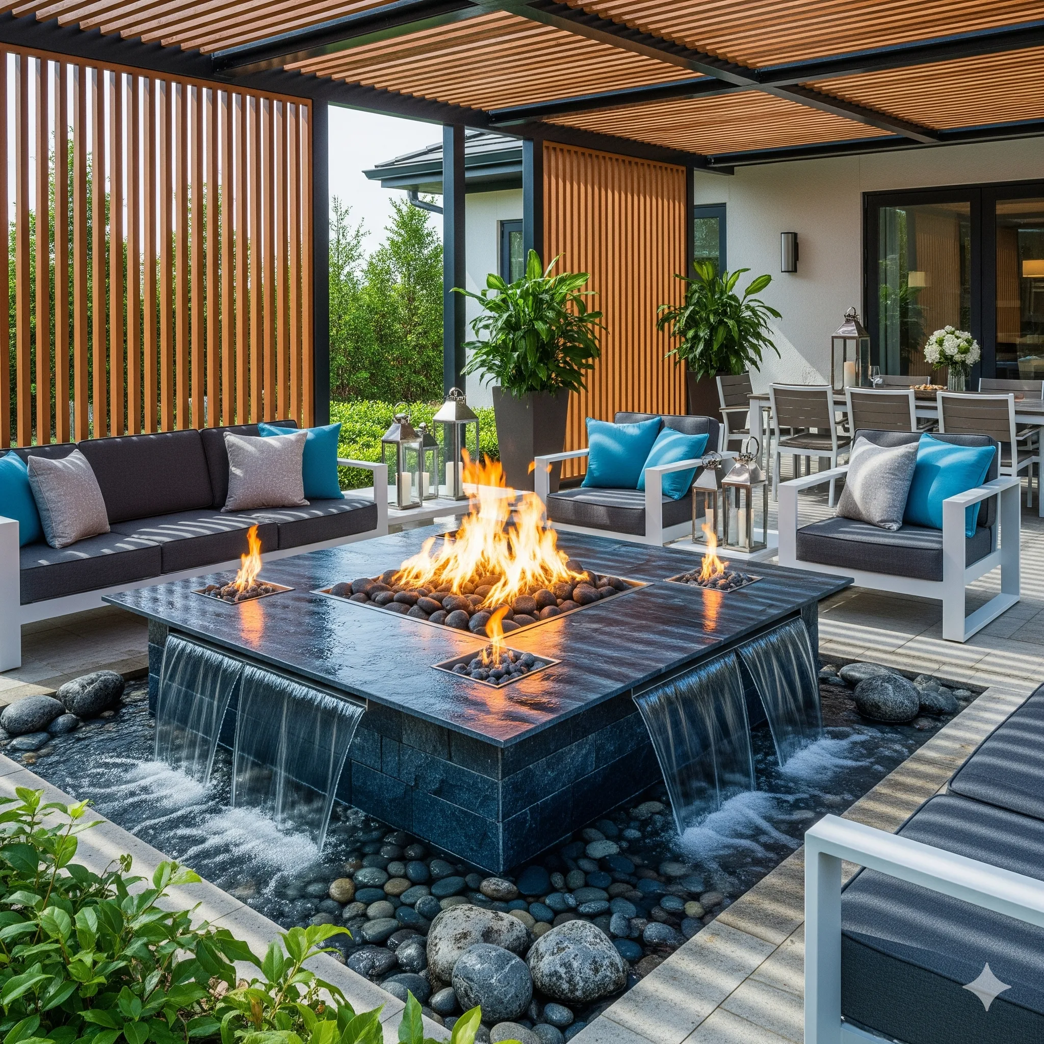 Transform Your Outdoor Space with the Elegance of Waterfall Fire Tables – A Modern Take on Cozy ...