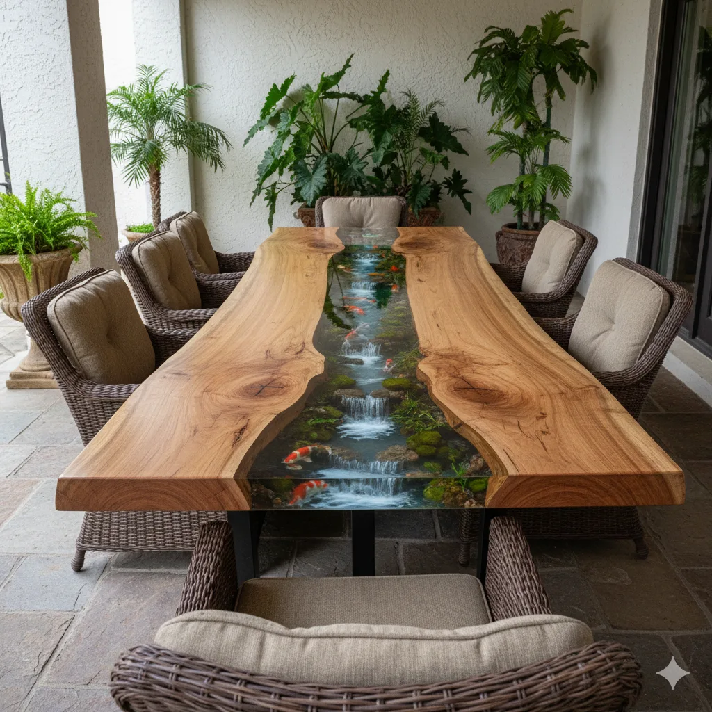 Unique Elegance with Wooden Dining Tables with Rivers – A Natural Art ...