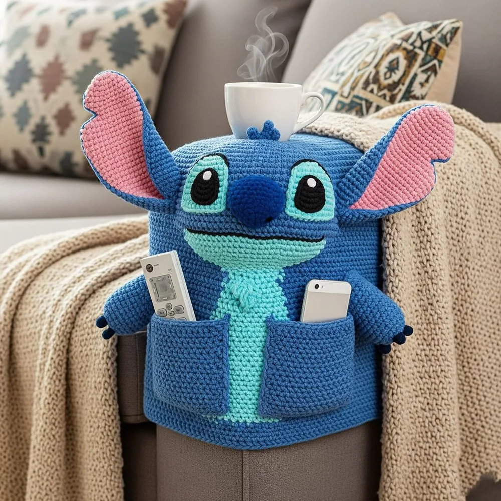Elevate Your Living Room with the Charm of a Stitch Crochet Sofa Organizer - Practical, Stylish ...