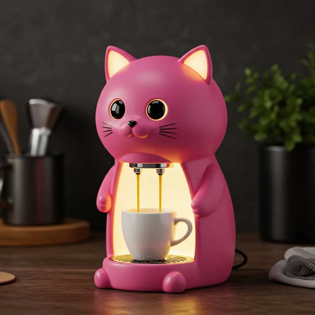 Brew Up Cuteness - Discover the Charm of the Cat Shaped Coffee Maker
