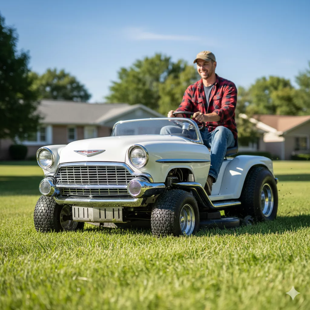 The Ultimate Guide to Classic Car Riding Lawn Mowers - Merging Retro ...