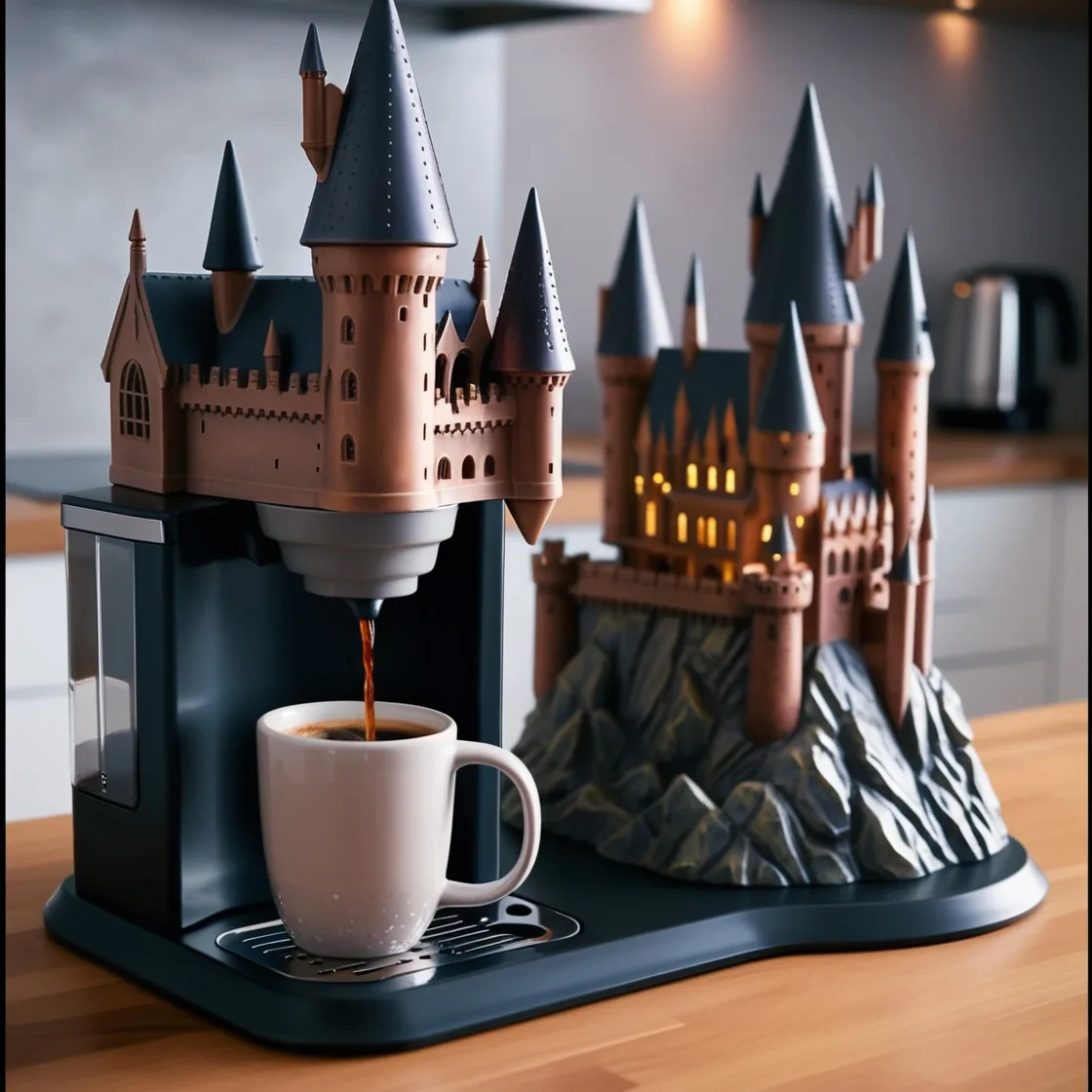 Enchant Your Morning Brew – Discover the Fantasy of Hogwarts Castle Coffee Maker