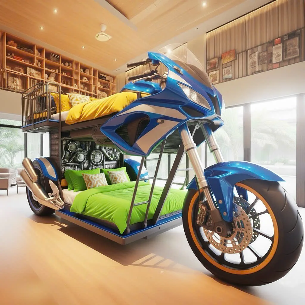 Rev Your Imagination with a Motorcycle Bunk Bed – A Unique Blend of ...