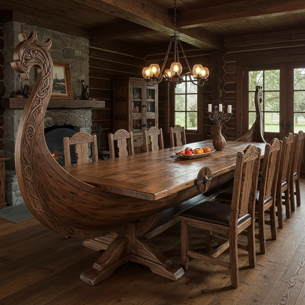 Set Sail for Unique Dining Experiences with Viking Ship Dining Tables ...