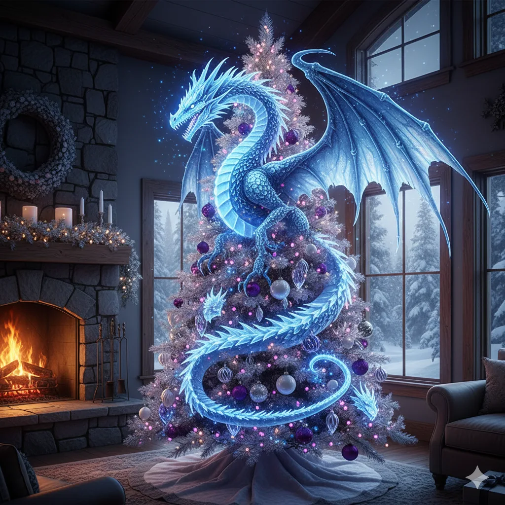 Embrace the Mythical Magic of the Dragon Christmas Tree - A Fantasy ...