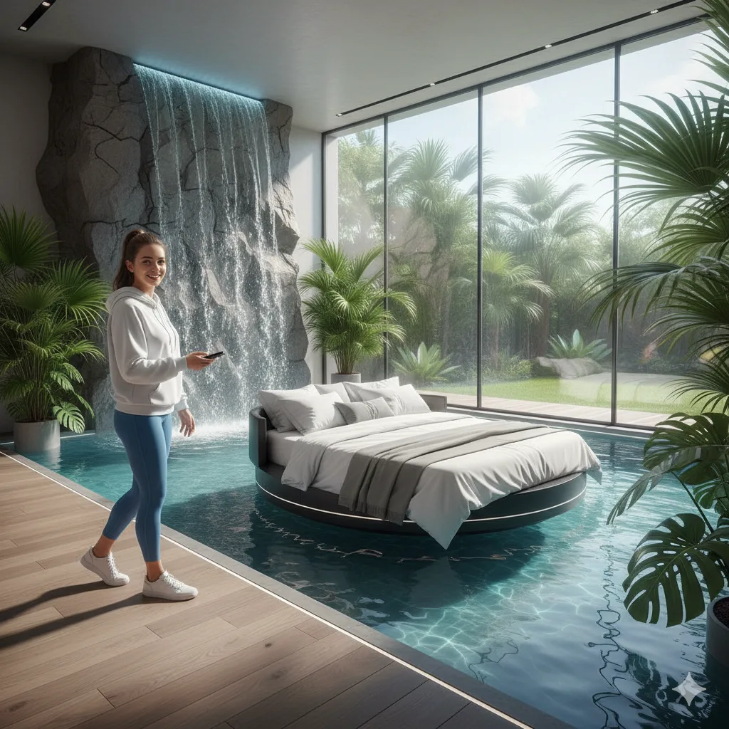 Water Bedrooms Have Motorized Beds - The Future of Restful Luxury