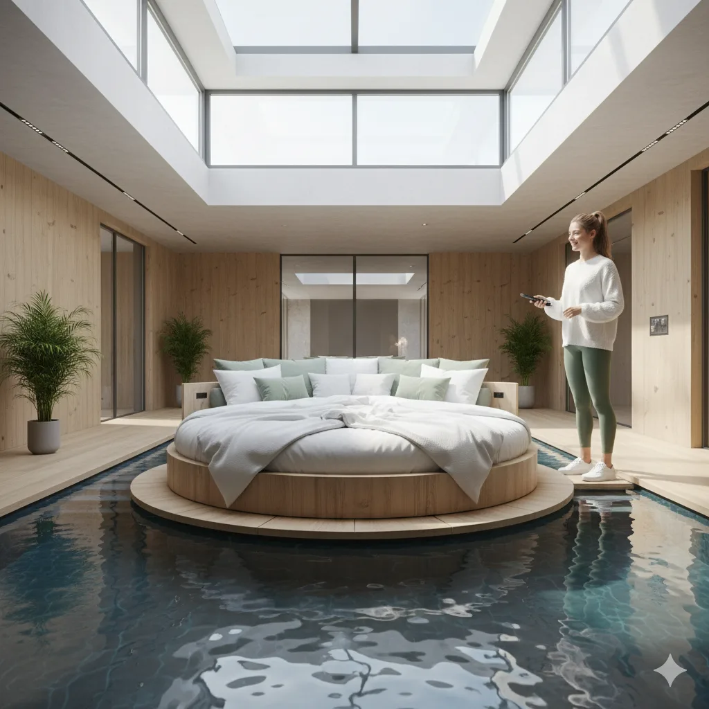 Water Bedrooms Have Motorized Beds - The Future of Restful Luxury