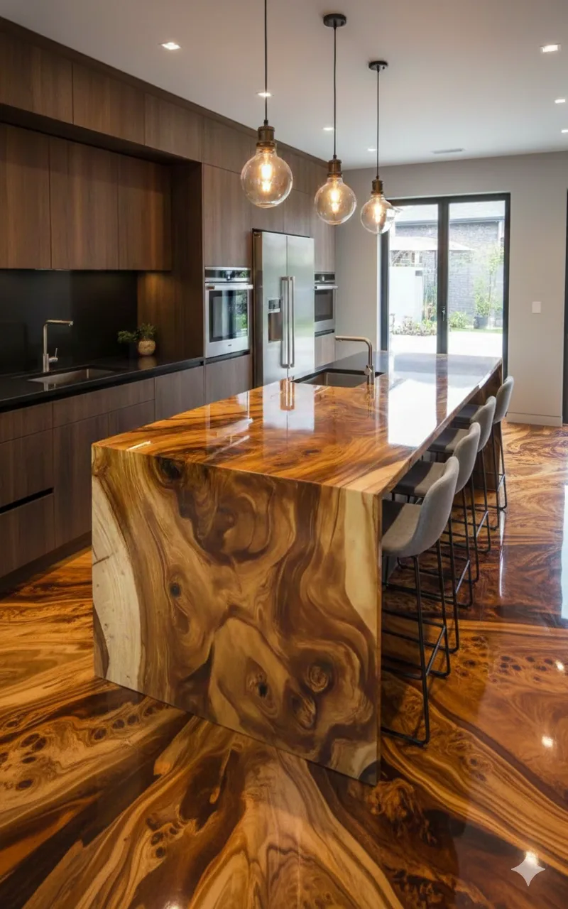 Transform Your Outdoor Space with a Stunning Epoxy Wood Slab Patio ...