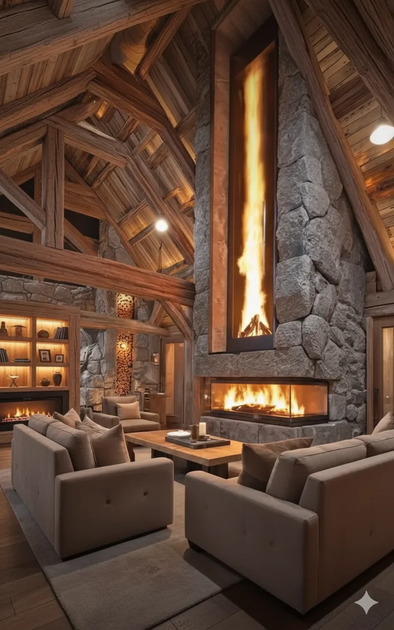 Creating Cozy Elegance with a Giant Cabin Fireplace – The Ultimate ...