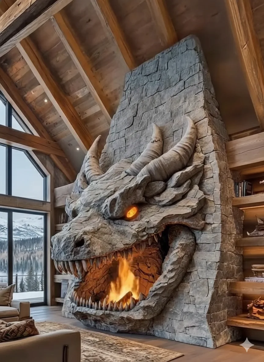 Enchant Your Home with the Majestic Charm of Stone Dragon Fireplaces ...