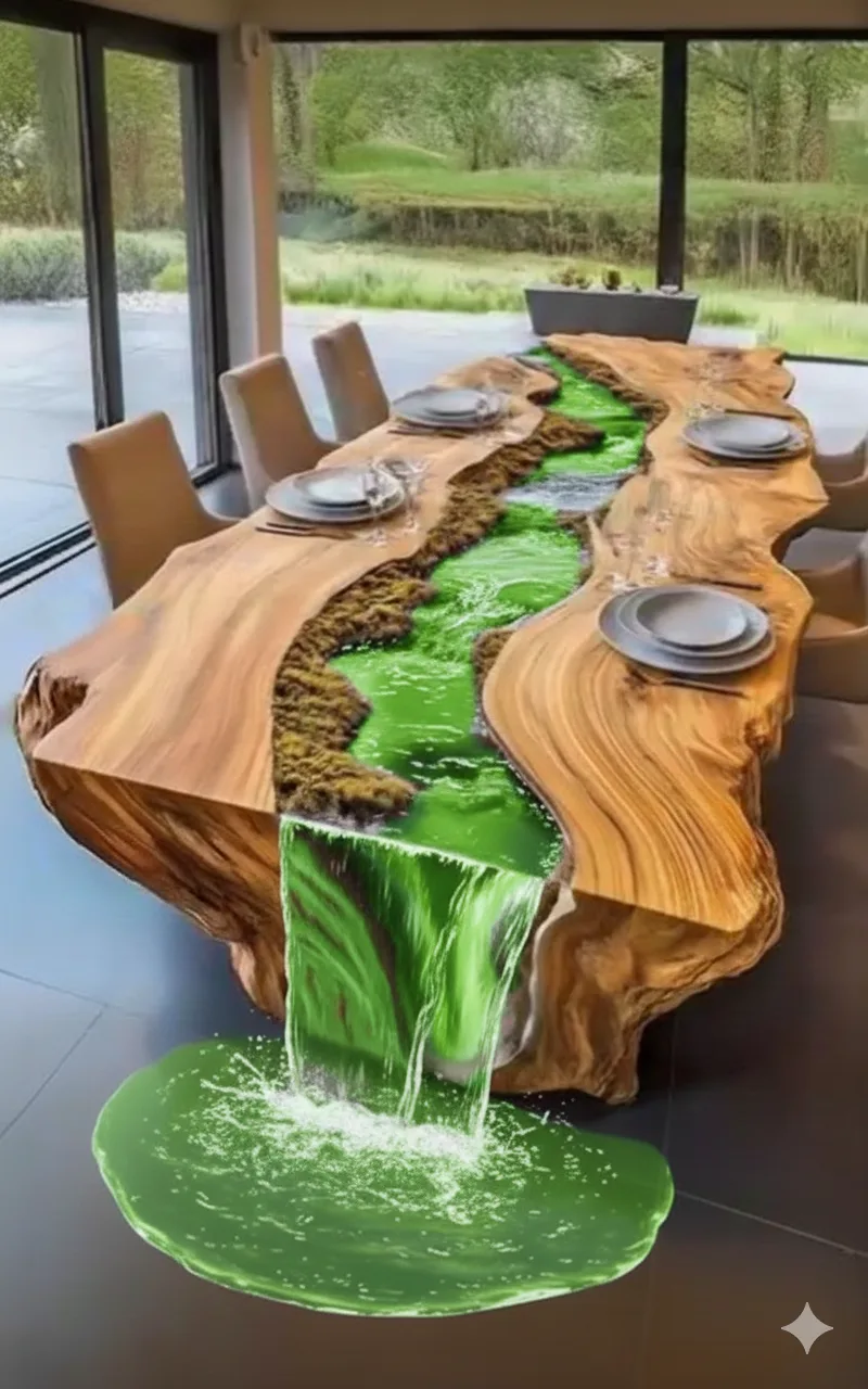 Embrace Nature and Elegance with a Wooden River Dining Table - A True ...