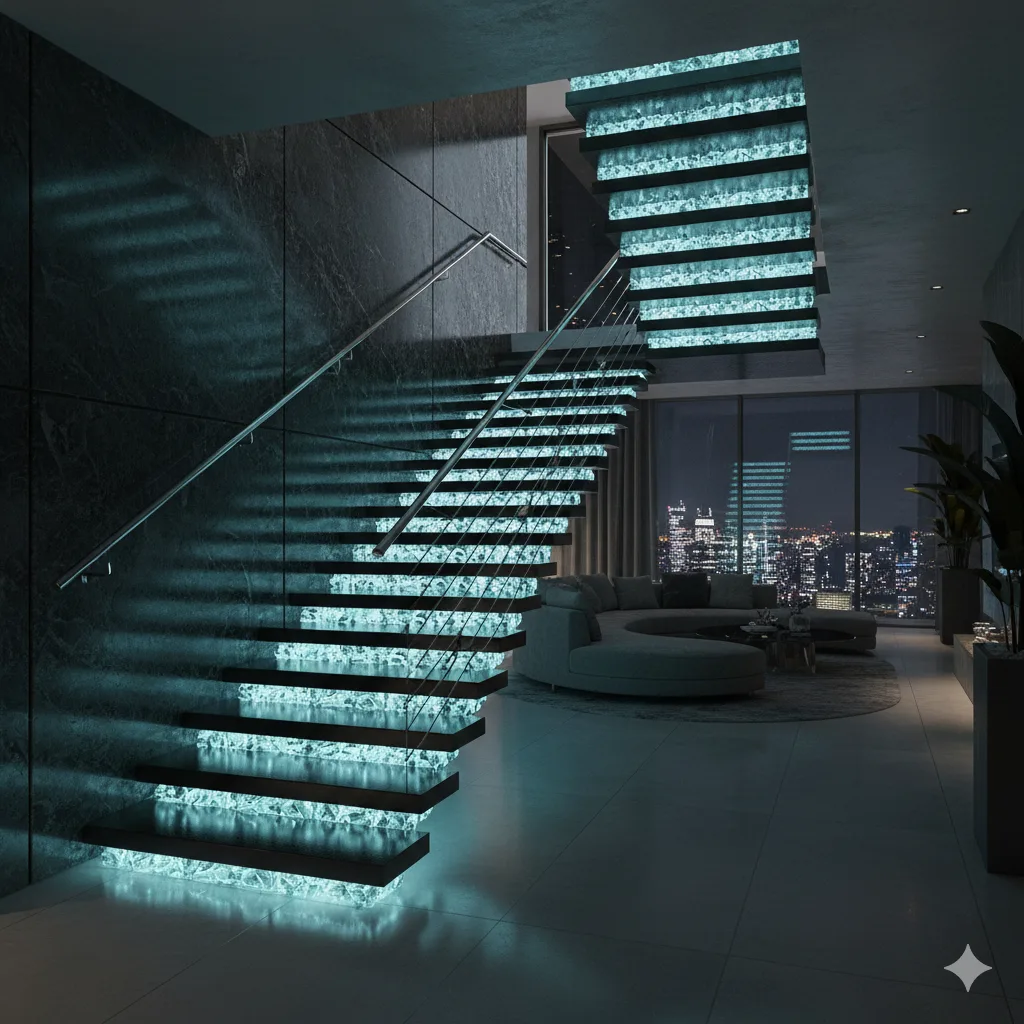 Elevate Your Home’s Ambiance with Integrated LED Staircase Installation ...