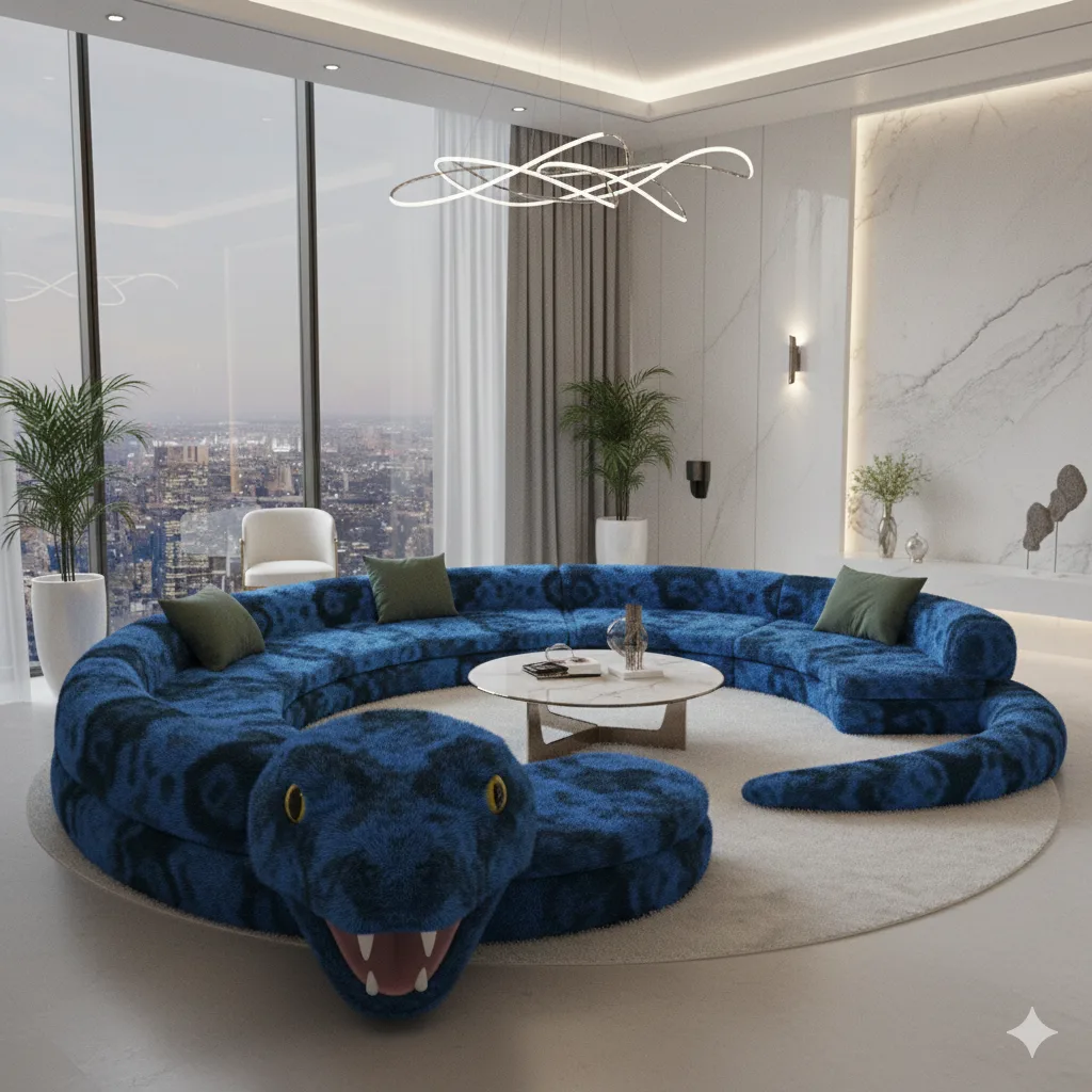Embrace Whimsy and Elegance with a Snake Shaped Sofa - The Unique ...