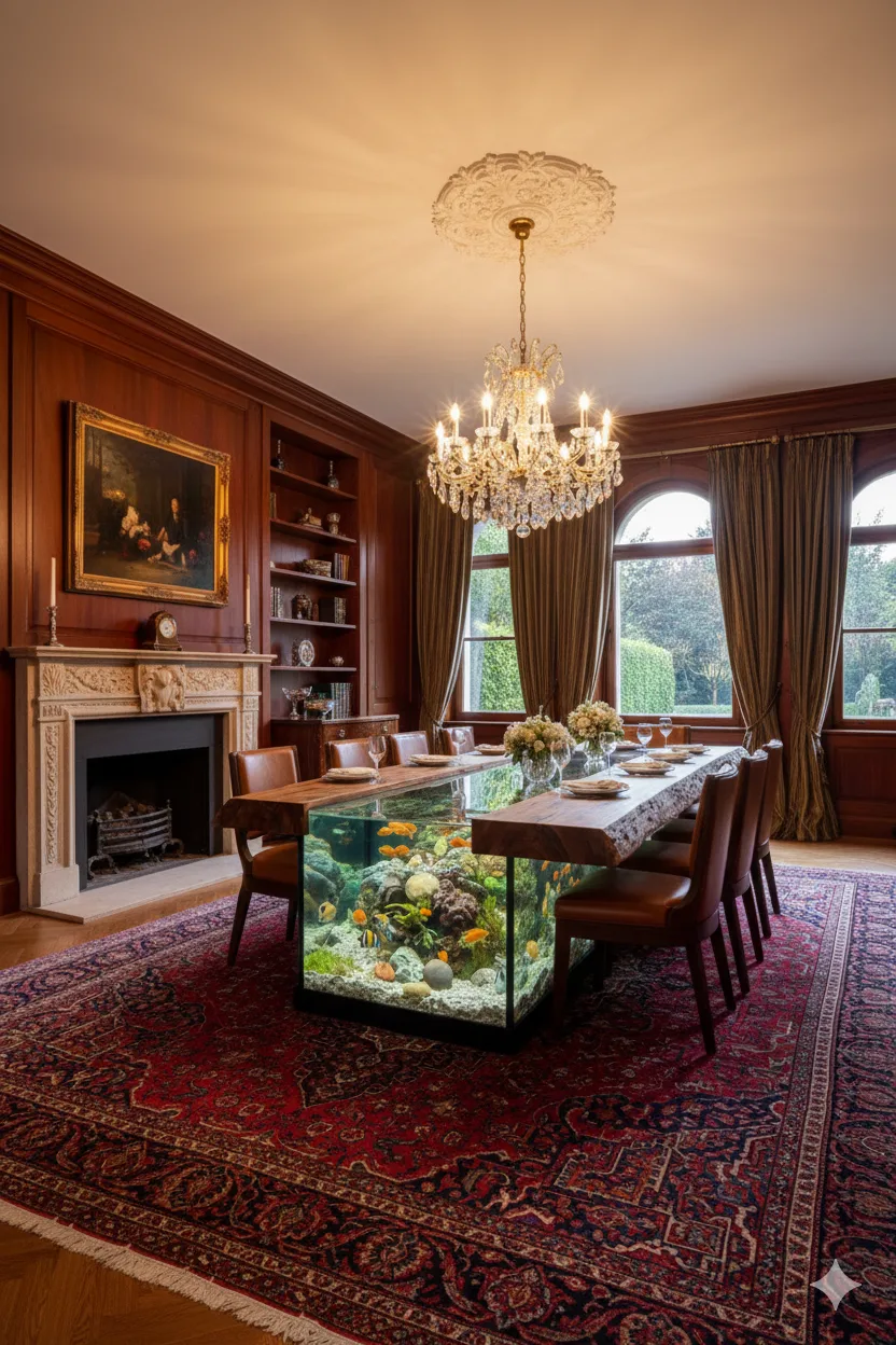 Dive into Style and Functionality with an Aquarium Dining Table - The ...