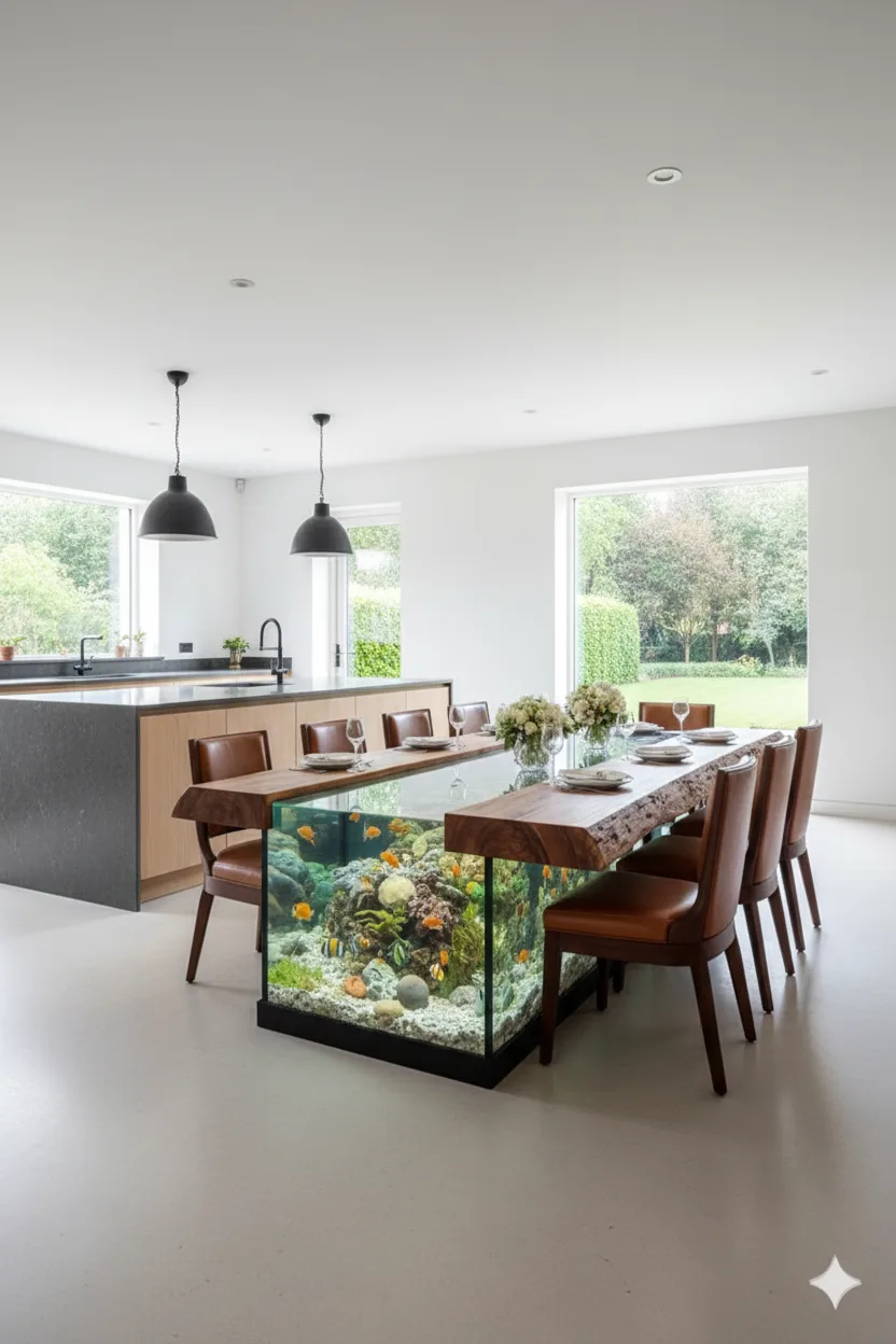 Dive into Style and Functionality with an Aquarium Dining Table - The ...