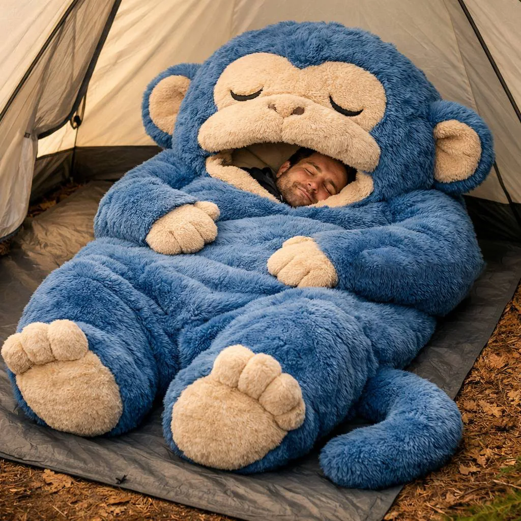 Experience Cozy Adventures with Fluffy Monkey Sleeping Bags – The ...